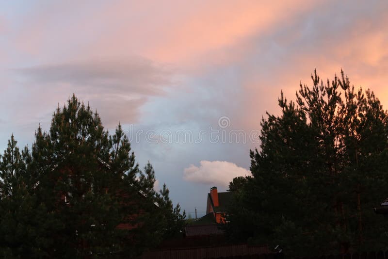 Sunset after Rainy Spring Day III Stock Photo - Image of interesting ...