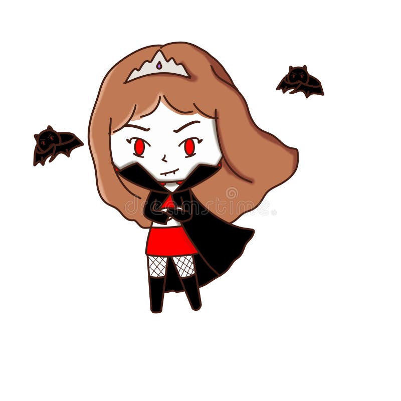 It Was the Image of a Young Vampire. Stock Illustration - Illustration ...