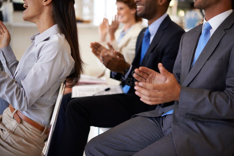 It Was an Outstanding Presentation. a Group of Businesspeople ...