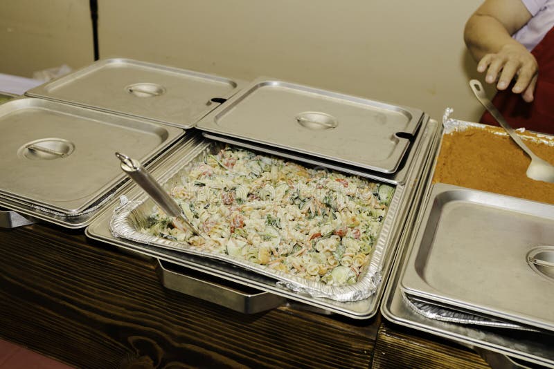 Mexican Style Pasta Dish at a Wedding Buffet Stock Photo - Image of ...