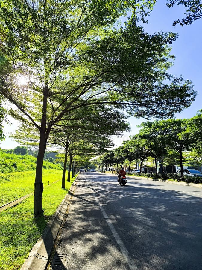 It Was a Quiet Morning, Not Many People or Vehicles Passing by. Stock ...