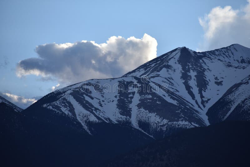 Colorado Mountain stock image. Image of clouds, snow - 94782467