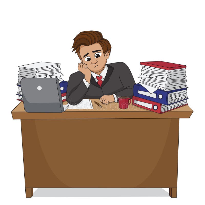 He Was Very Sad that the Project is Not Approved. Stock Vector ...