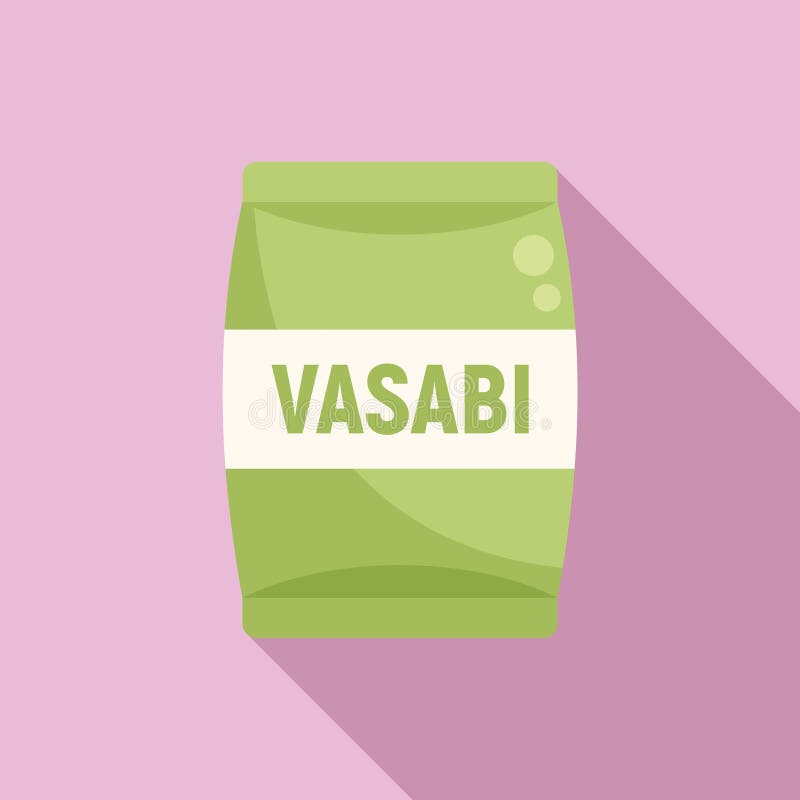 Wasabi Package Icon Flat Vector. Herb Meal Stock Illustration - Illustration of diet, vegetable ...