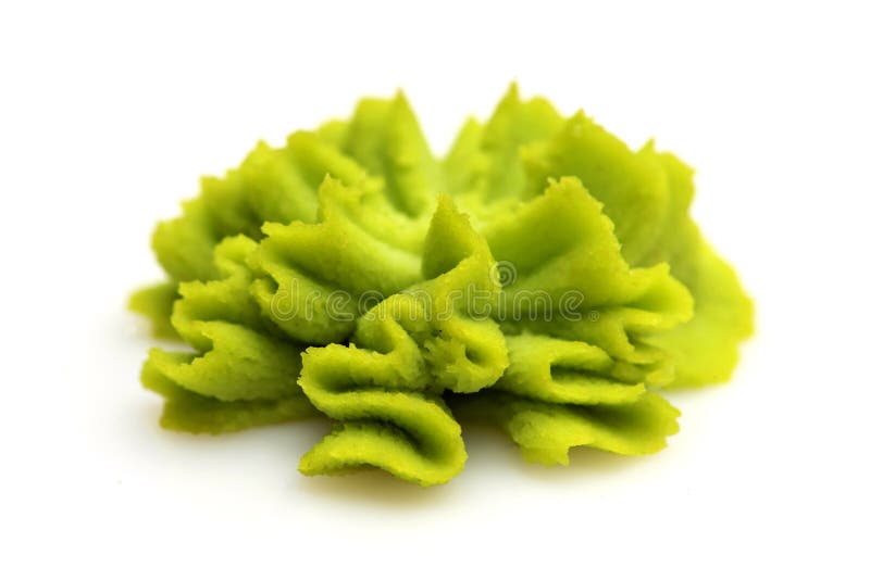 Wasabi Portion on White Background. Stock Image - Image of macro, spice ...