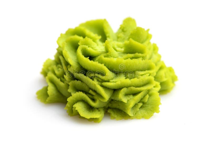 Wasabi Portion On White Background. Stock Image - Image of isolated ...