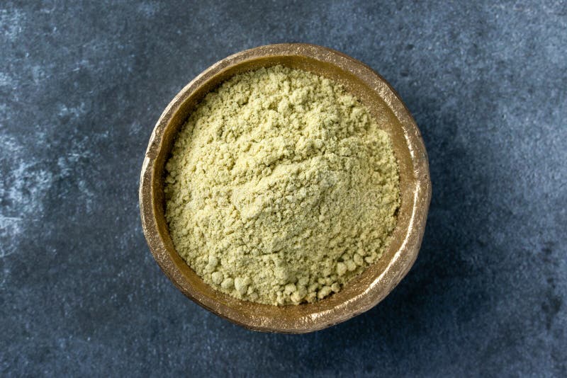 Wasabi Powder in a Bowl stock photo. Image of gold, powder - 285280988