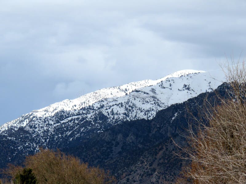 Wasatch Front Mountains Near Brigham City Stock Photo - Image of utah ...