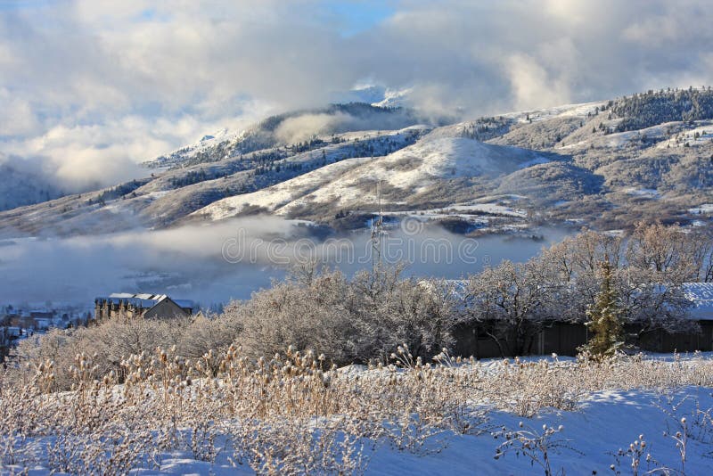 Wasatch Front Mountains, Utah Stock Image - Image of cloud, valley ...