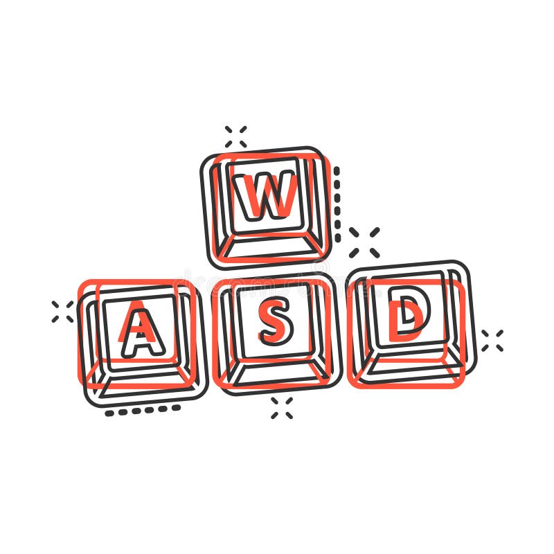 Wasd Button Icon in Flat Style. Keyboard Vector Illustration on White ... Wasd Button Icon in Flat Style. Keyboard Vector Illustration on White ...
