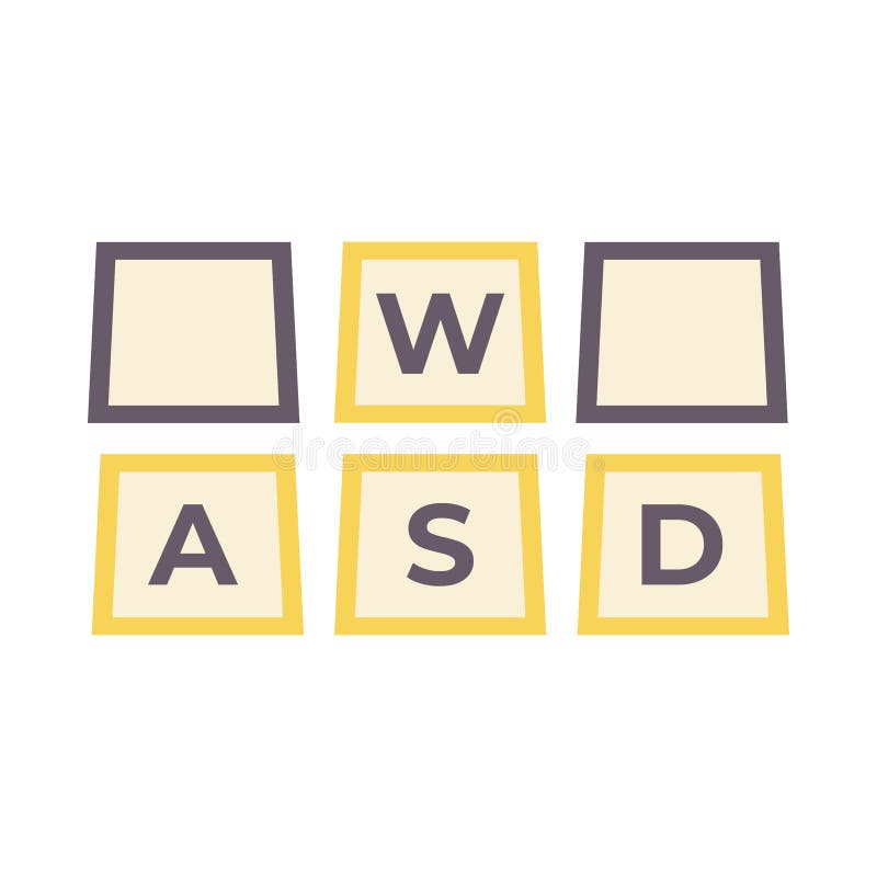 Wasd Keys Game Control Keyboard Buttons Gaming Vector Illustration ... Wasd Keys Game Control Keyboard Buttons Gaming Vector Illustration ...