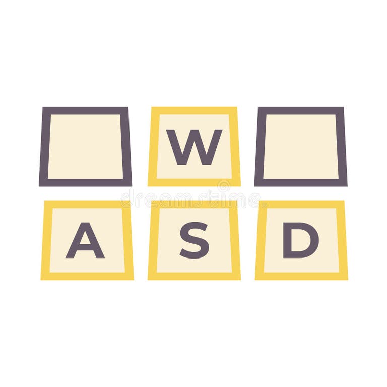 Wasd Keys Stock Illustrations – 107 Wasd Keys Stock Illustrations ...