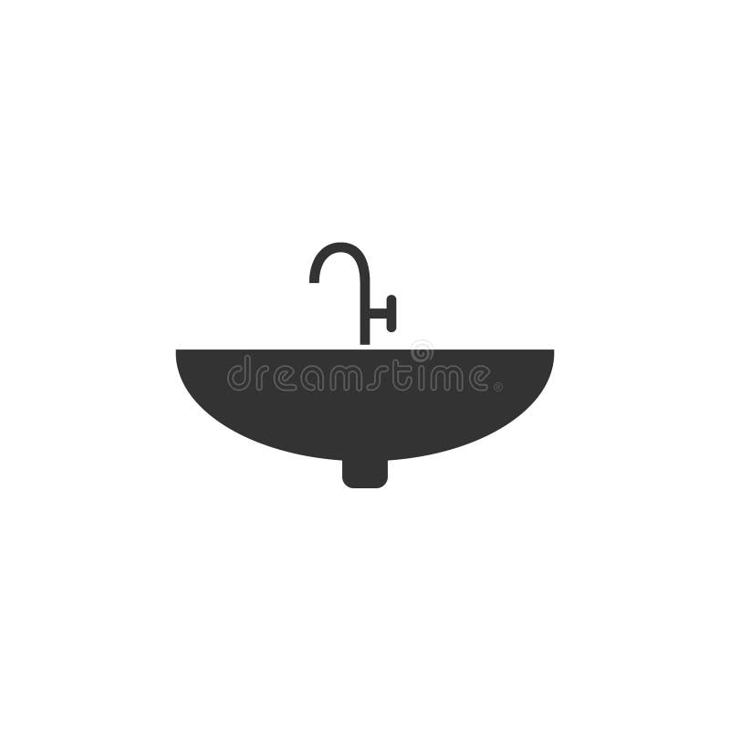 Wash Basin Icon. Vector Illustration, Flat Design. Stock Vector ...