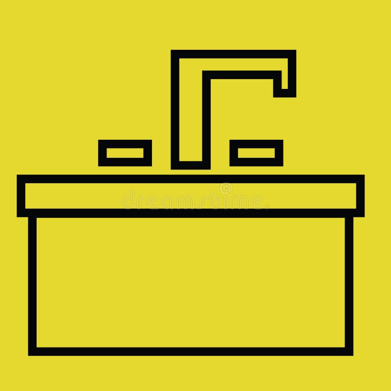 Wash Basin. Vector Illustration Decorative Design Stock Vector ...