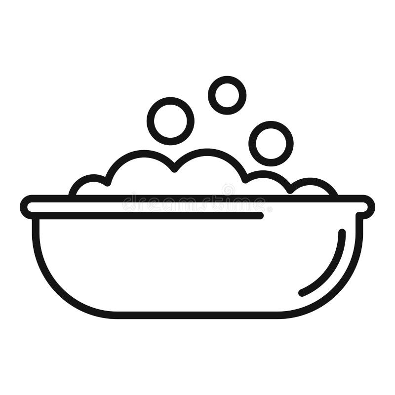 Plastic Basin Icon, Outline Style Stock Vector - Illustration of ...