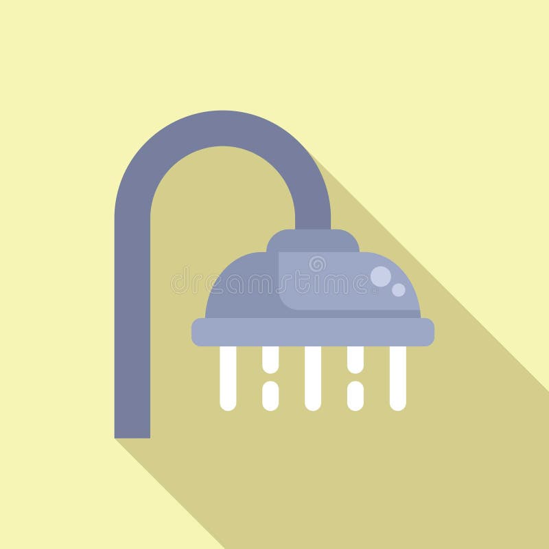 Wash Clean Bath Icon Flat Vector. Restroom Hose Spa Stock Illustration ...
