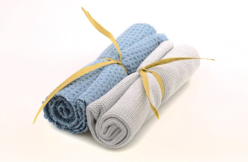 Rolled Up Cloths for Cleaning Stock Image - Image of housework, duster ...