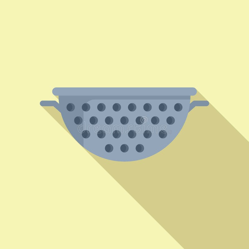 Wash Colander Tool Icon Flat Vector. Sieve Equipment Stock Illustration - Illustration of ...