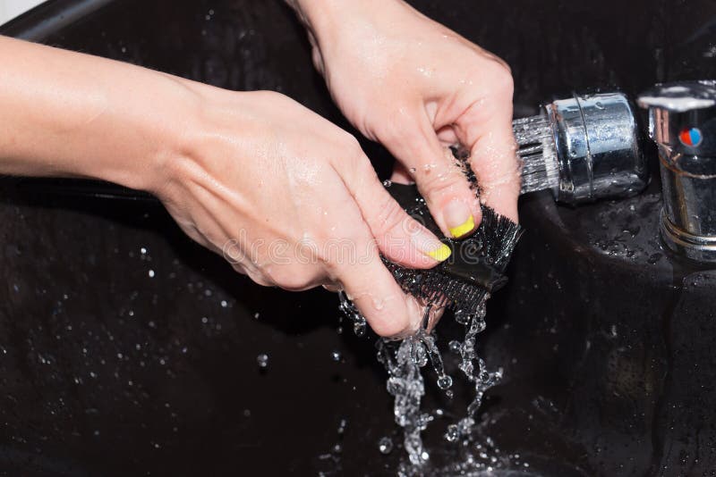 Wash combs in water stock photo. Image of idea, flow - 103696238