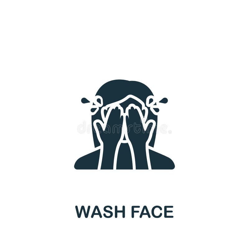 Wash Face Icon. Monochrome Simple Icon for Templates, Web Design and ...