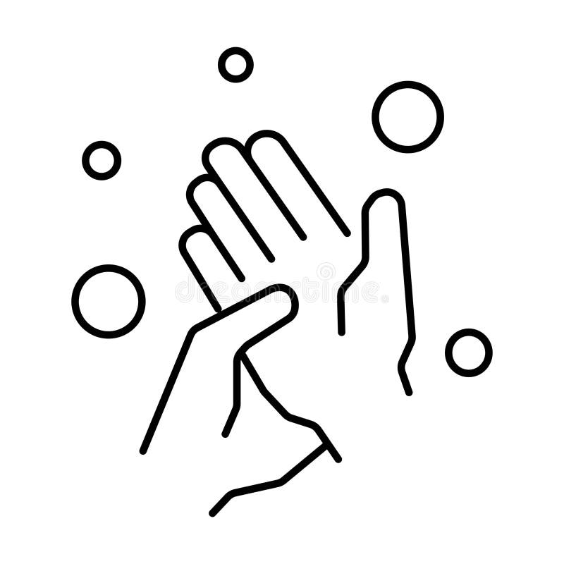 Wash Hands Icon Vector on White Background Stock Vector - Illustration ...