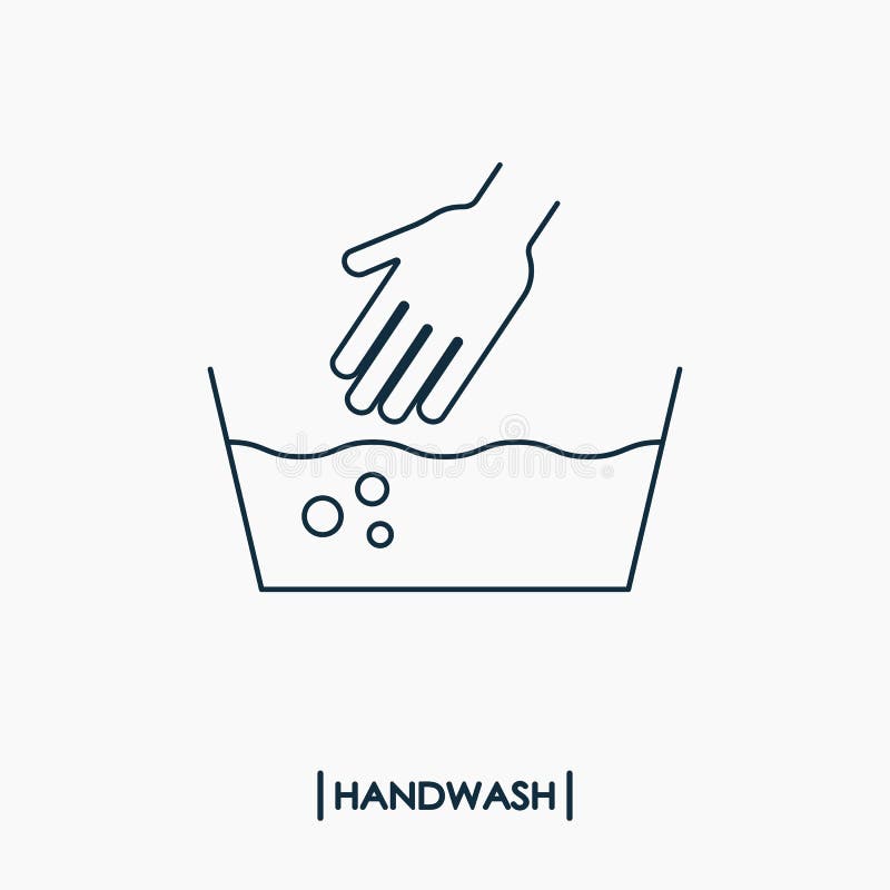 Wash hand icon stock vector. Illustration of sign, housework - 95235683