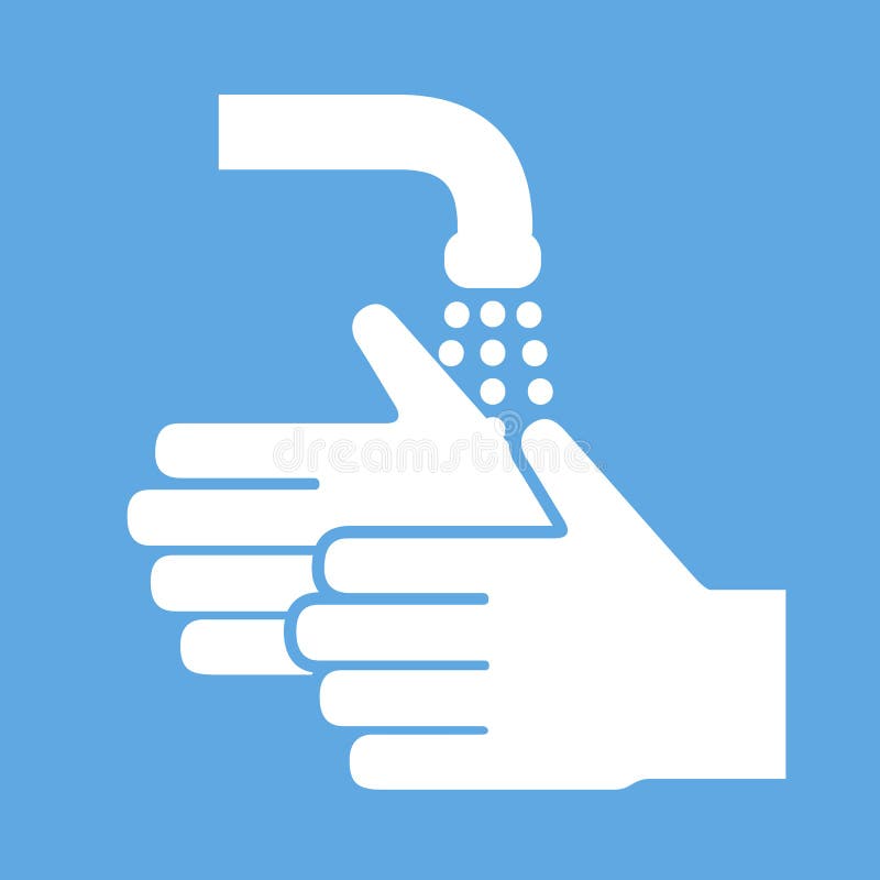 Wash Hands Icon, Vector Sign, Flat Style Label Stock Vector ...