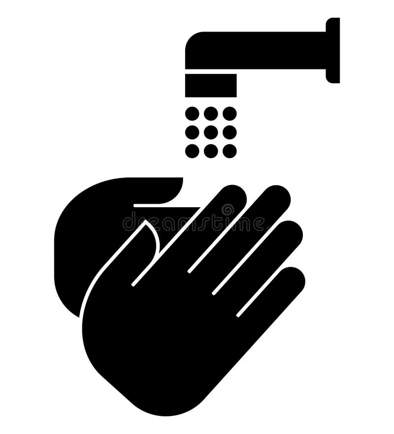 Wash hands icon stock vector. Illustration of icon, pictogram - 187387988