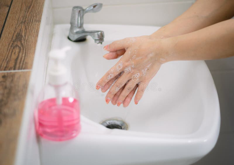 Wash Hands Keep Clean Protect Against Viruses and Bacteria Stock Photo ...