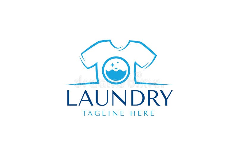 Wash Laundry Logo Design Template. Washing Machine Isolated on Clothes ...