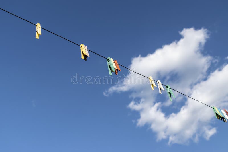 Wash-line in open space stock photo. Image of transparent - 185764290