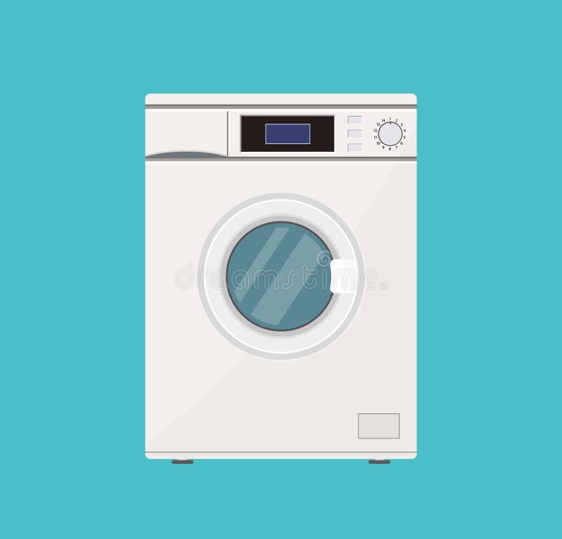 Wash Machine. Close Washer. Icon of Laundry. Wash Machine with Drum ...