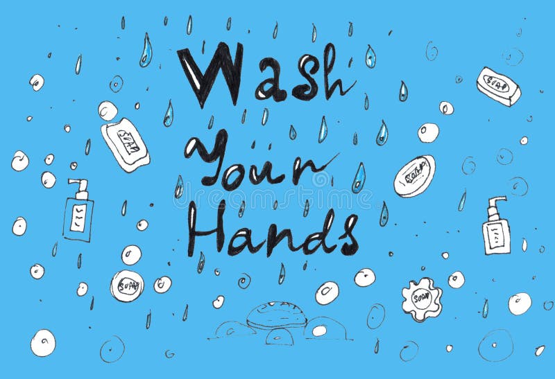 Wash Your Hands, Great Design for Any Purposes. Stock Illustration ... Wash Your Hands, Great Design for Any Purposes. Stock Illustration ...