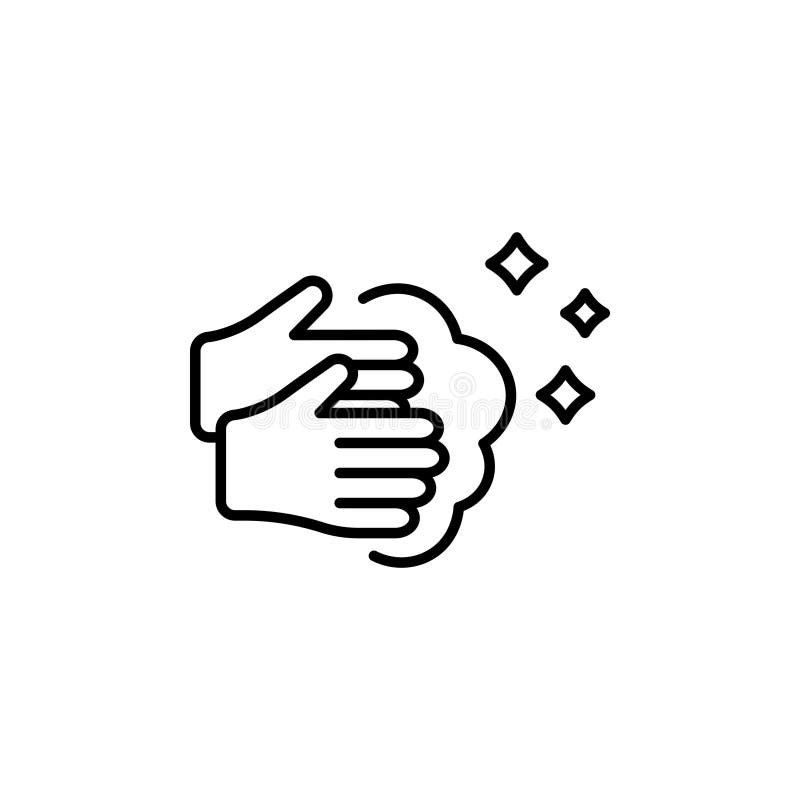 Wash Your Hands Icon Set. Clean Hands Vector Symbol. Sanitize with ...
