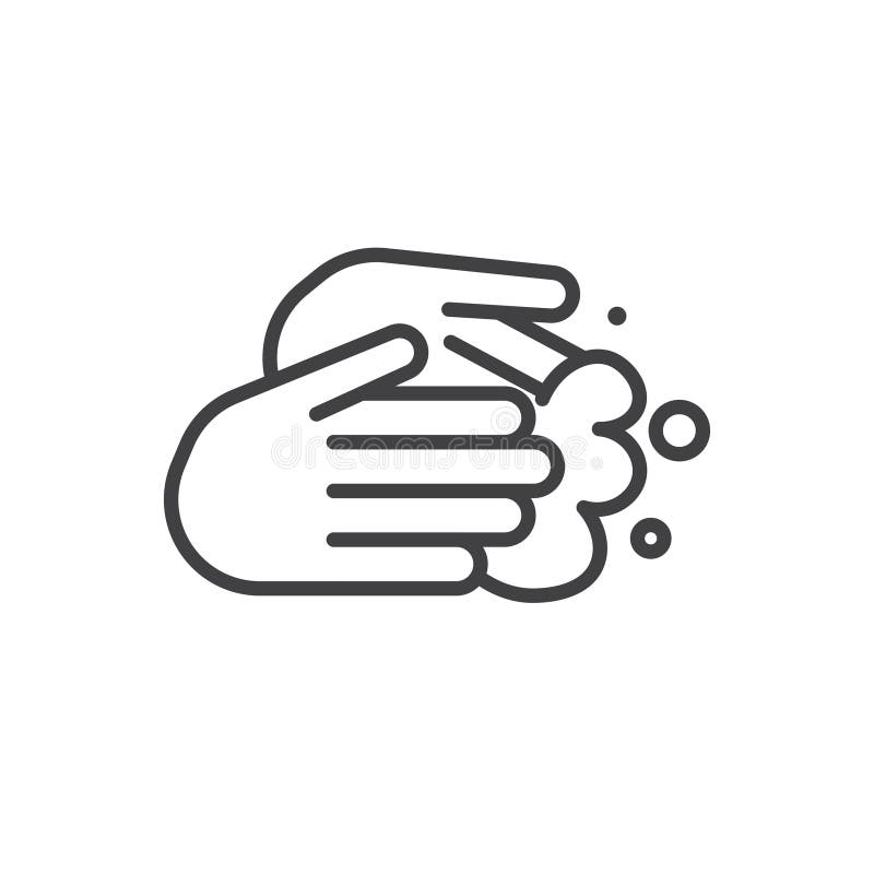 Wash Your Hands Icon Set. Clean Hands Vector Symbol. Sanitize with ...