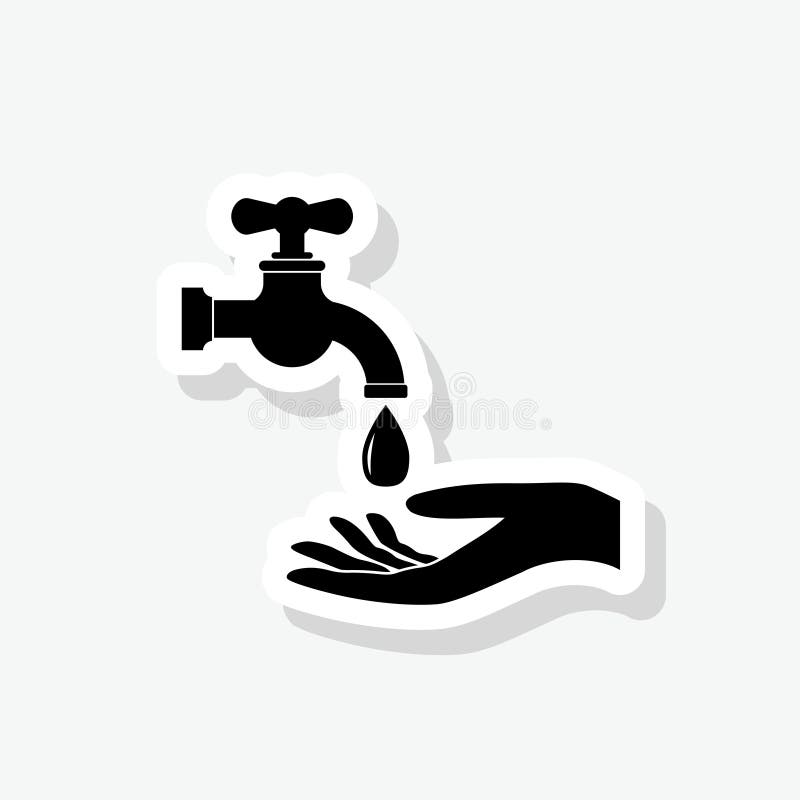 Wash Your Hands Sticker Icon Stock Vector - Illustration of epidemic ...