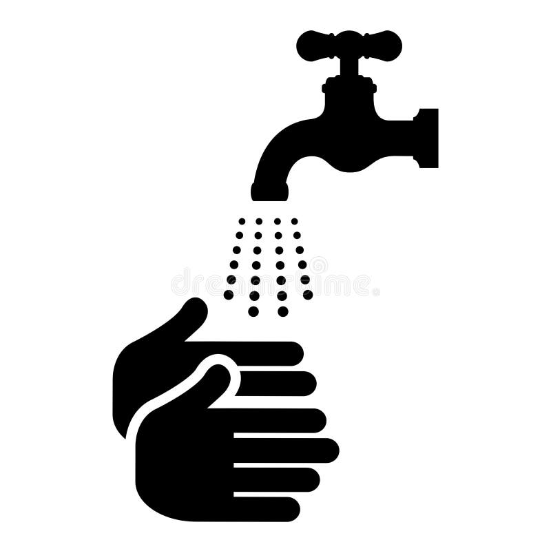 Wash Your Hands Vector Sign Stock Vector - Illustration of logo, hand ...