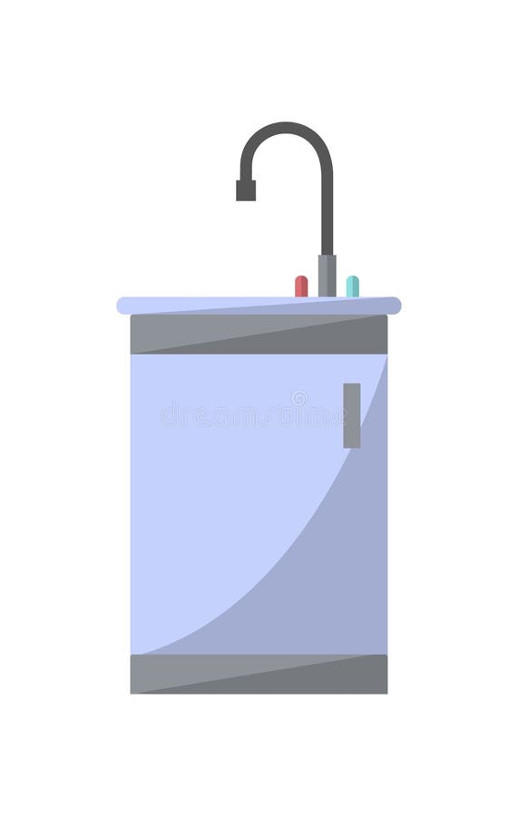 Washbasin with Faucet Isolated Icon in Flat Style Stock Illustration ... Washbasin with Faucet Isolated Icon in Flat Style Stock Illustration ...