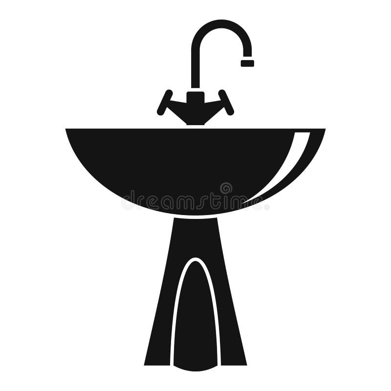 Washbasin Icon, Simple Style Stock Vector - Illustration of decoration ... Washbasin Icon, Simple Style Stock Vector - Illustration of decoration ...