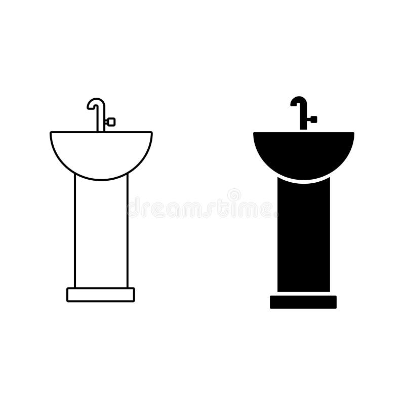 Washbasin Icon on White Background Stock Illustration - Illustration of ... Washbasin Icon on White Background Stock Illustration - Illustration of ...