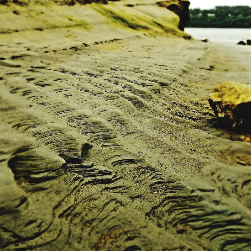 A washed away clay bank stock photo. Image of away, washed - 158048560