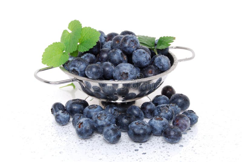 Washed Blueberries stock image. Image of colander, natural - 13030067