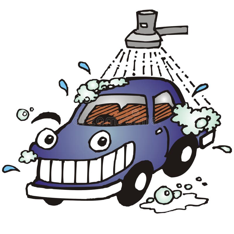 Car wash cartoon stock vector. Illustration of clip, service - 32483957