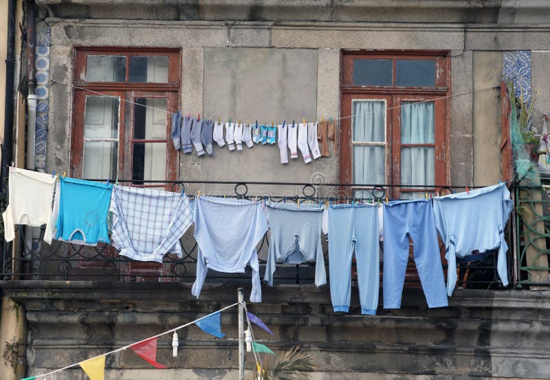 Washed Clothes Drying Outside Stock Photo - Image of shirt, rural: 15739470