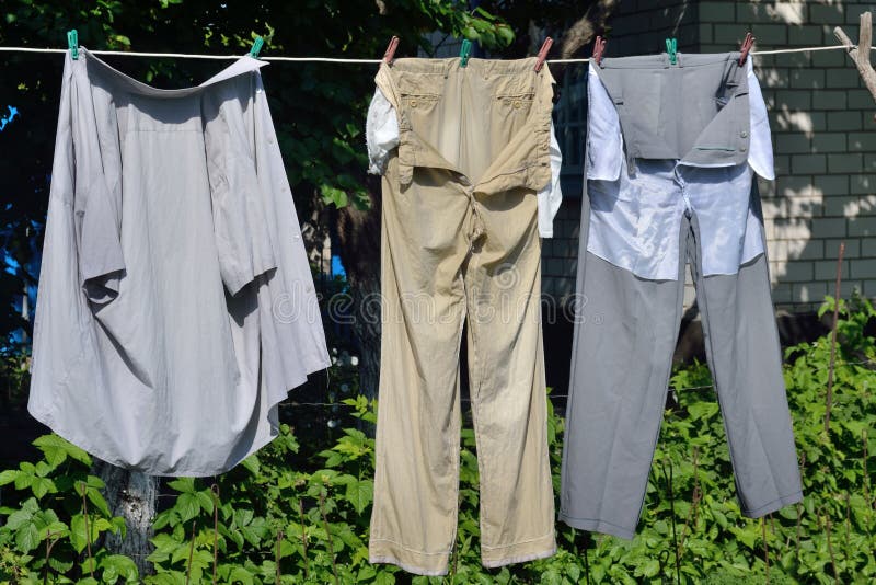 Washed garment stock photo. Image of hang, laundry, material - 25187782
