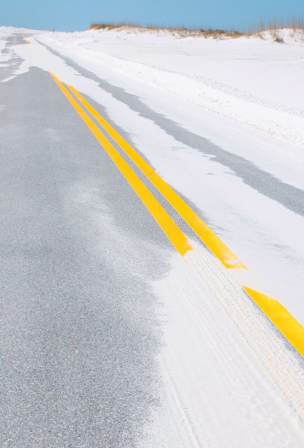 Washed Out Beachfront Road Following Storm Stock Photo - Image of ...