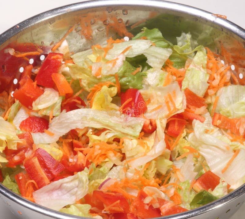 Fresh Washed Chopped Lettuce Salad Stock Photo - Image of lettuce ...