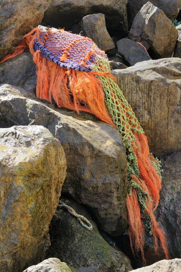 Washed up fishing net stock photo. Image of fishing, green - 81187696