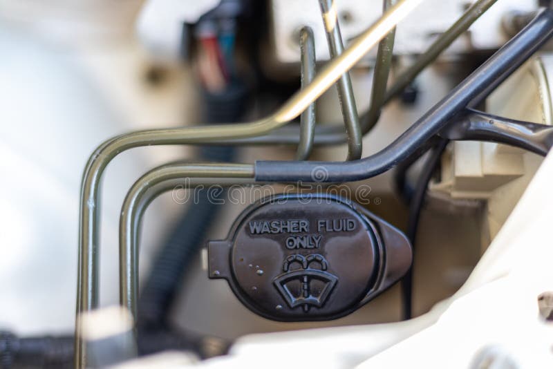 Washer Fluid only Bottle Top View Stock Image - Image of engine, fluid ...