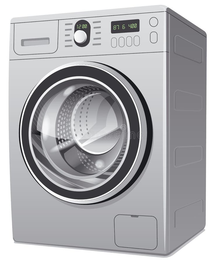 Washer stock illustration. Illustration of machine, front - 55884986